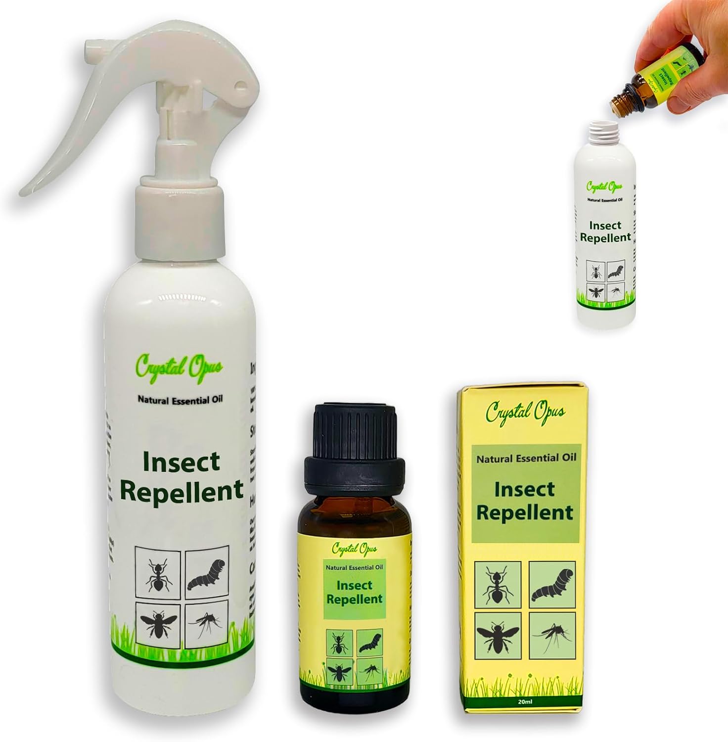25 Bottles of Natural Bug Repellent - Crystal Opus