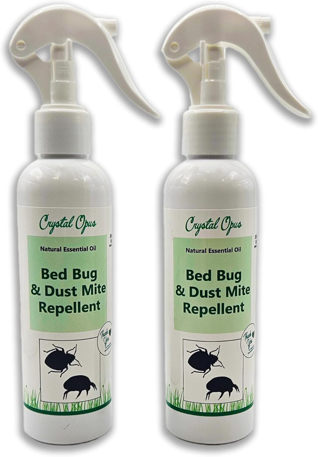 Natural Bed Bug & Dust Mite Spray (2 Pk) - Crystal Opus